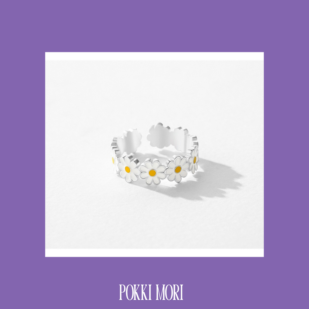 Lazy Daisy Sterling Silver Resizable Ring – Pokki Mori